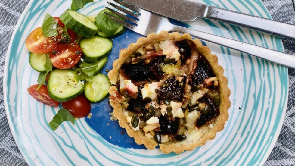 Beetroot & Feta Tart. As good cold for a packed lunch as it is hot
