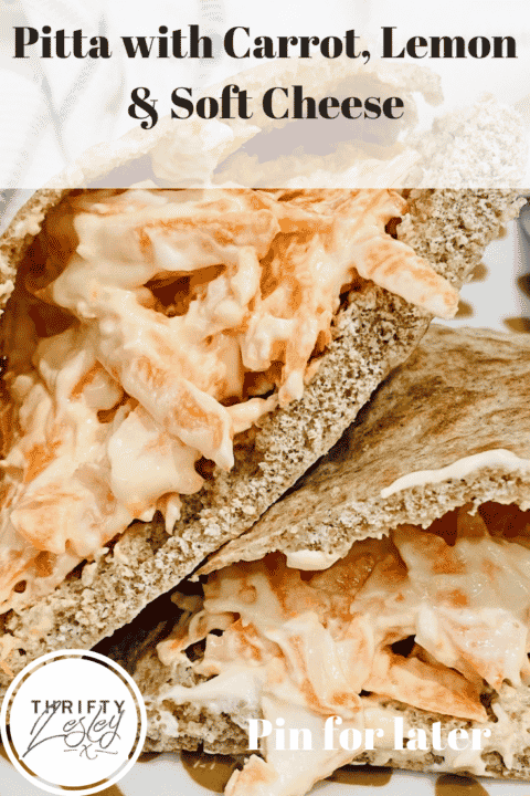 Filled Pitta Breads, with Carrot, Lemon & Soft Cheese - Thrifty Lesley