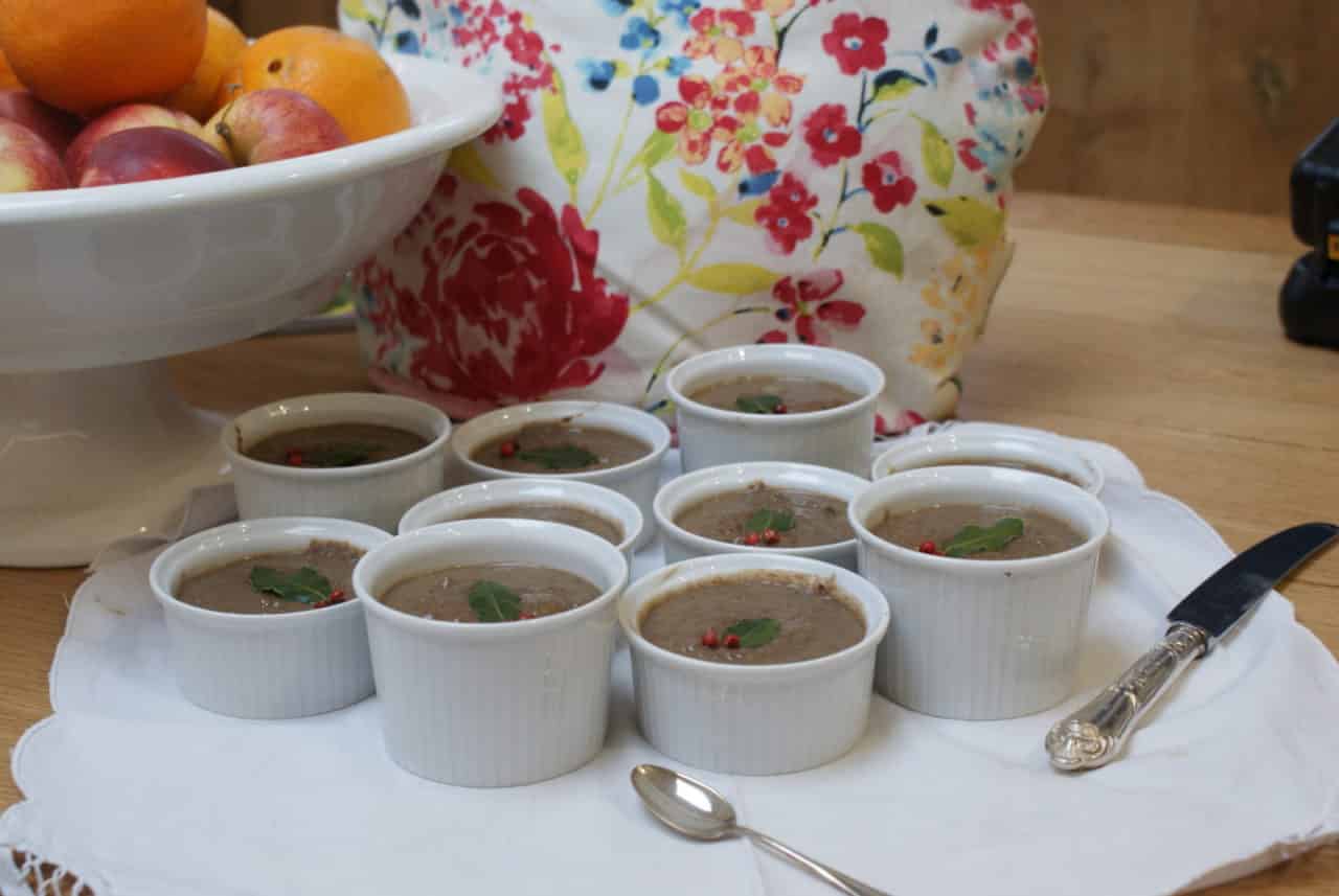 Chicken liver parfait that's smooth unctuous and rich