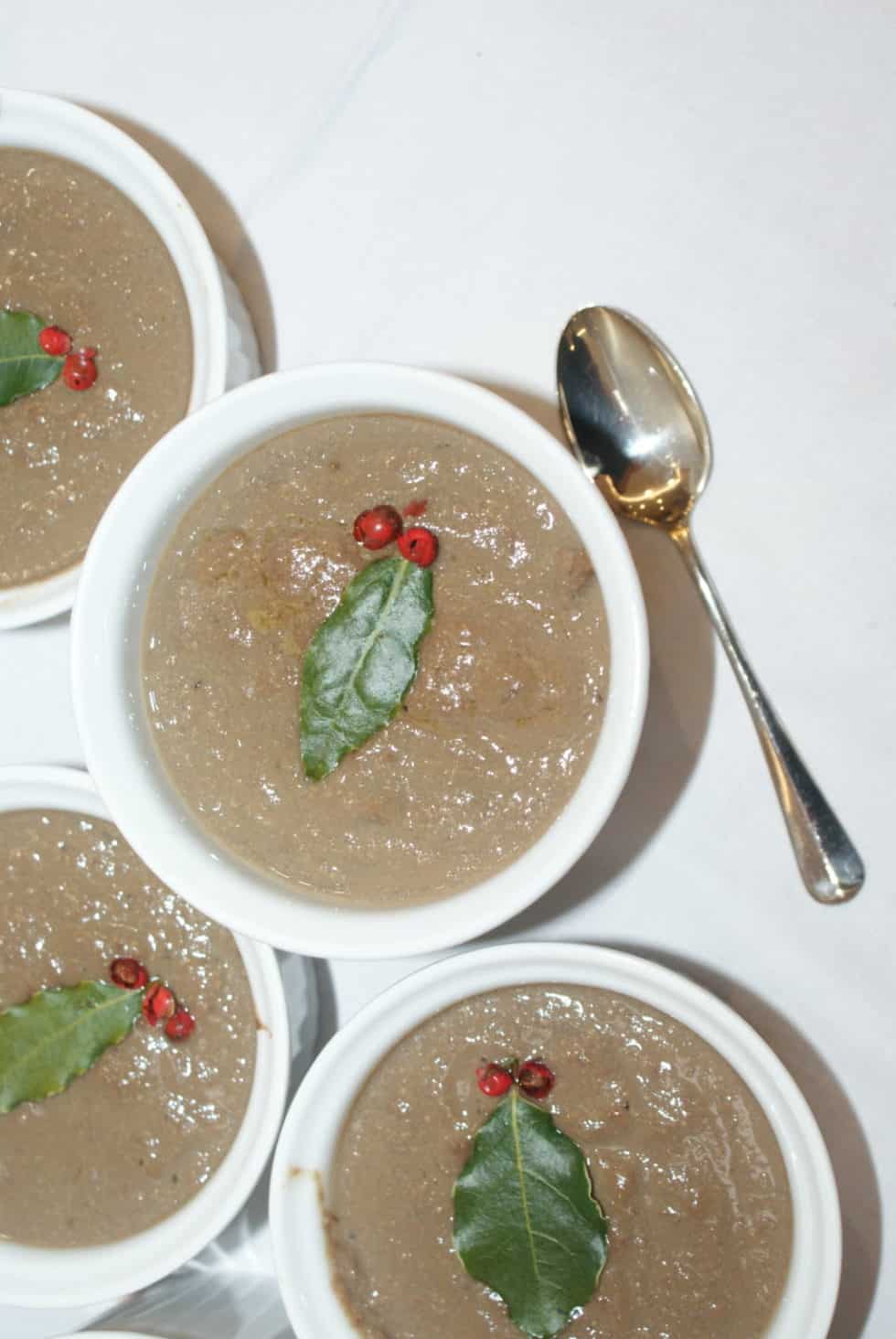 Chicken liver parfait that's smooth unctuous and rich