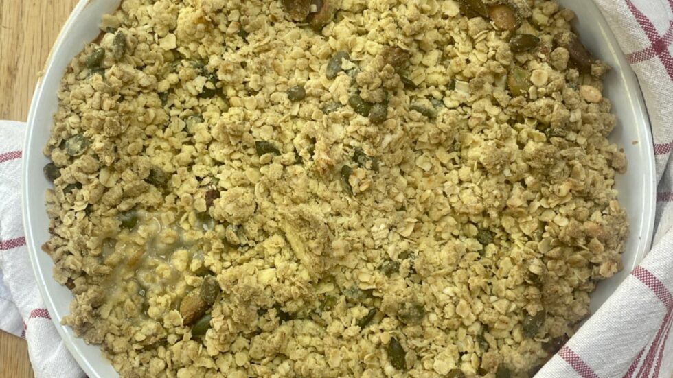 Chicken and Mushroom Crumble - Thrifty Lesley