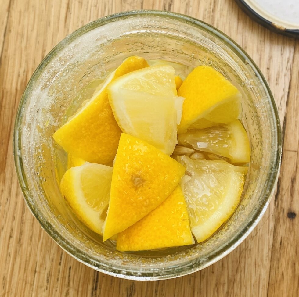 Home made preserved lemons. Easy to make, and super cheap